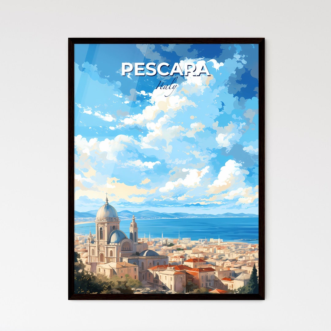 Pescara Italy Skyline A Large Building With A Dome and A Body of Water Travel Skylines ...