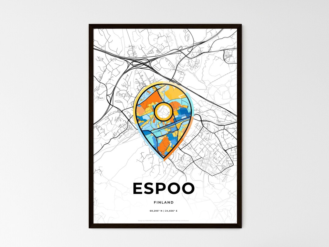 ESPOO FINLAND Where It All Began Map Choose One of Three - Etsy
