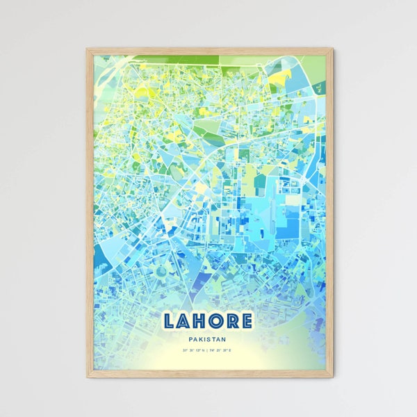 Lahore Map Framed - Etsy