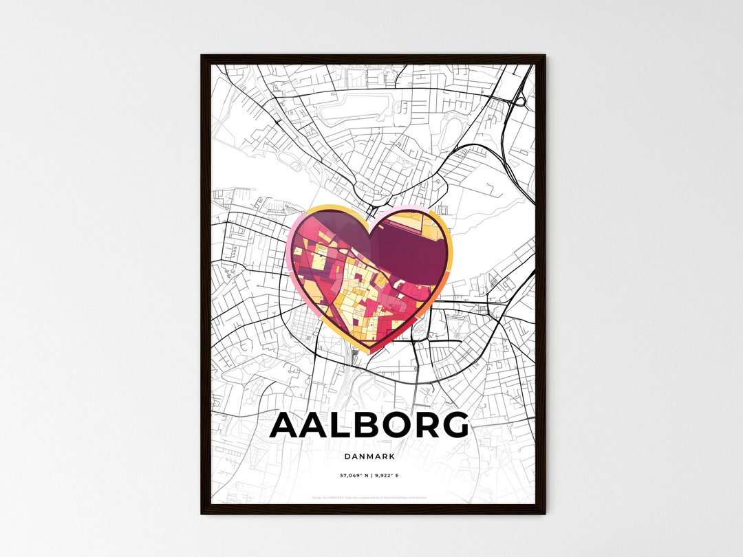 Denmark Map - Aalborg Municipality - Choose One of Three Styles ...