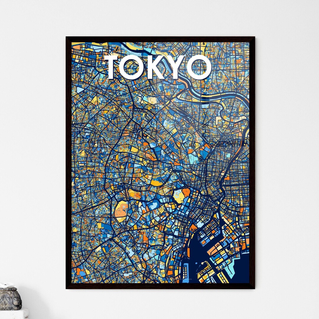 Tokyo, Japan Colorful Art Map Print – Wall Decor for Home | Unique ...
