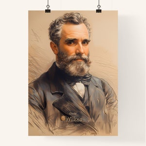 Charles, Wilkes, 1798 - 1877, A Poster of a Man With a Beard and ...