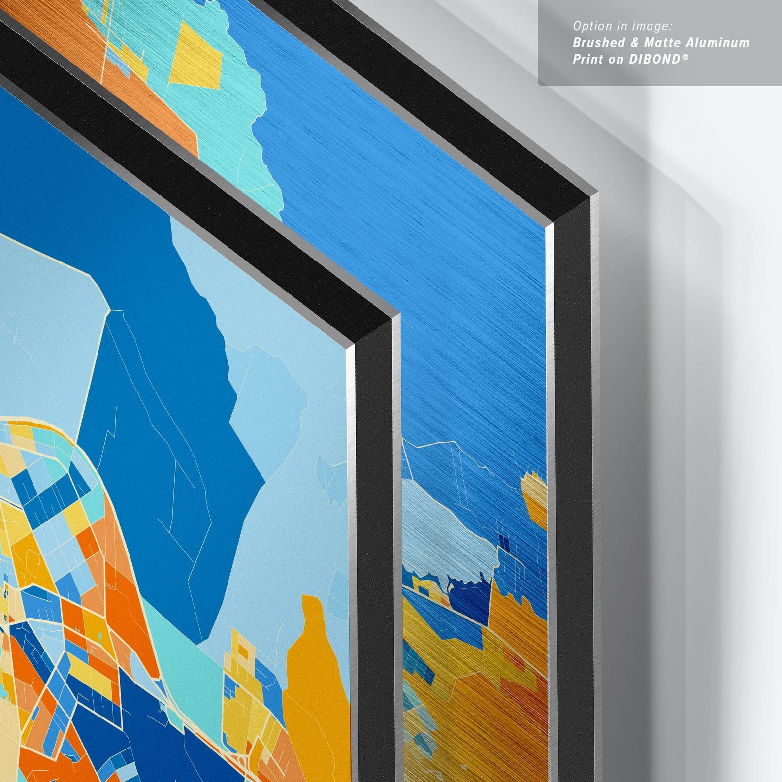 Mataró Spain Coastal Colors Art Map, Mataró España City Map ...