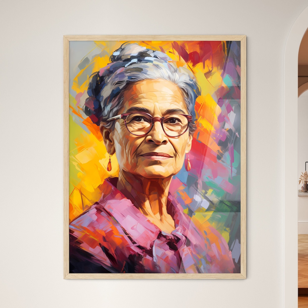 Rosa Parks American Civil Rights Activist A Woman With Glasses and A ...