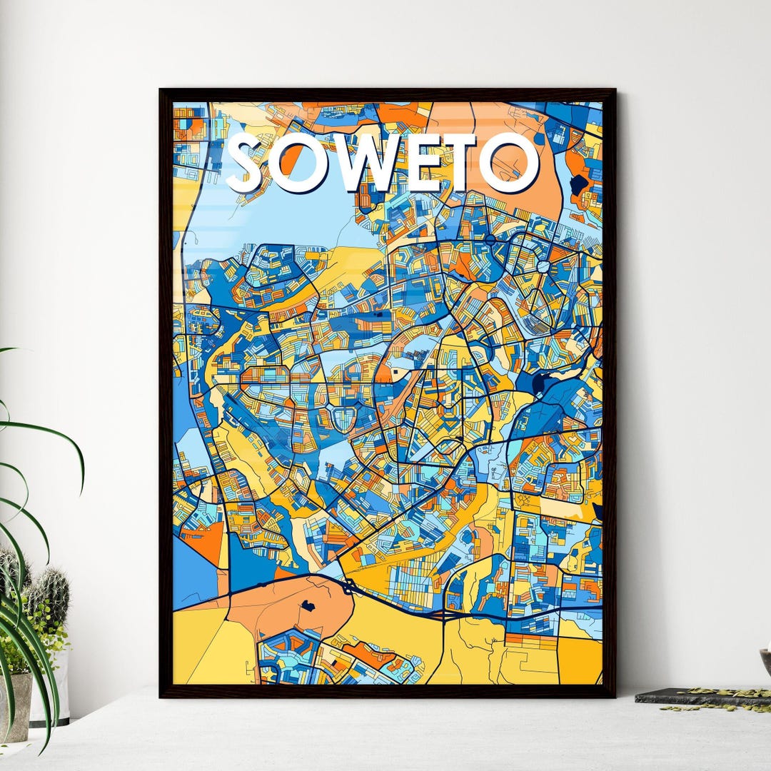 Soweto Art Map Poster - Vivid Wall Decor for Unique Interiors ...