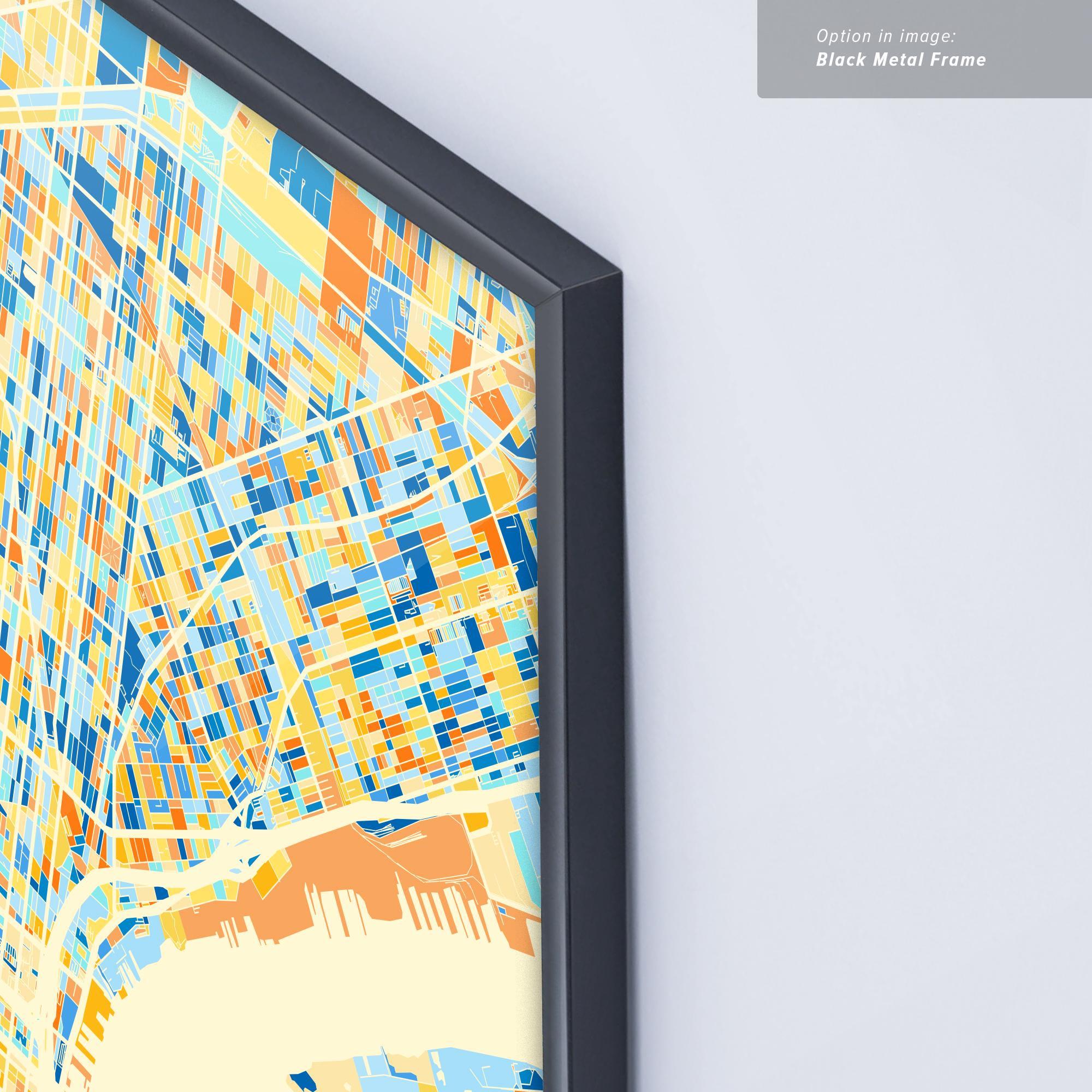 Irvine City Map, Colorful Art Print, Customizable Poster, Modern Wall ...