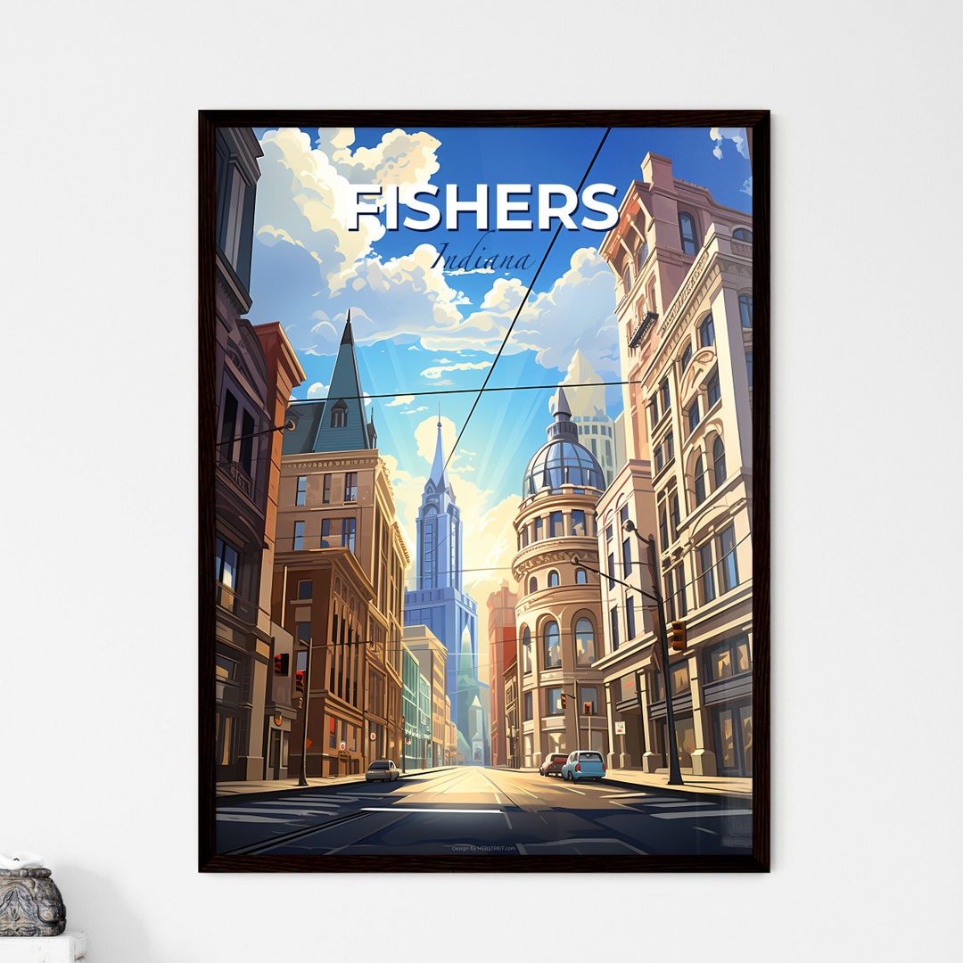 Fishers, Indiana, a Street With Cars and Buildings Travel Skylines ...