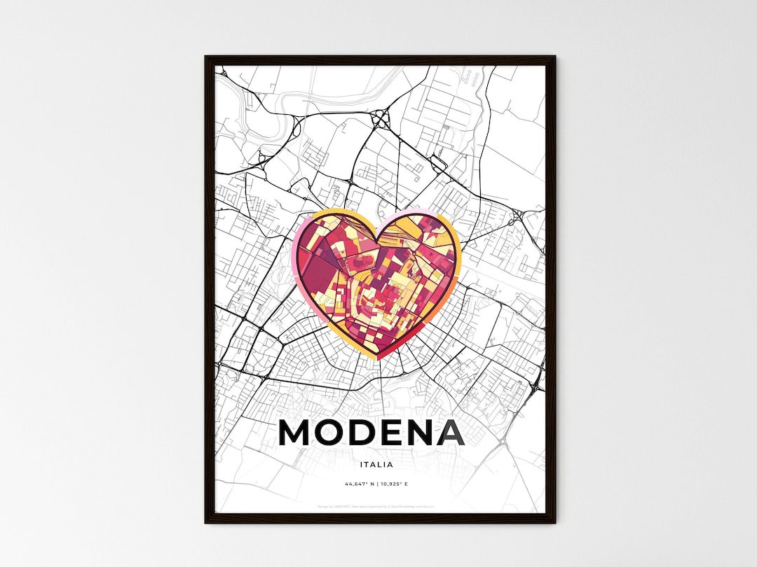 MODENA ITALY – Where It All Began Map - Choose One of Three Styles ...