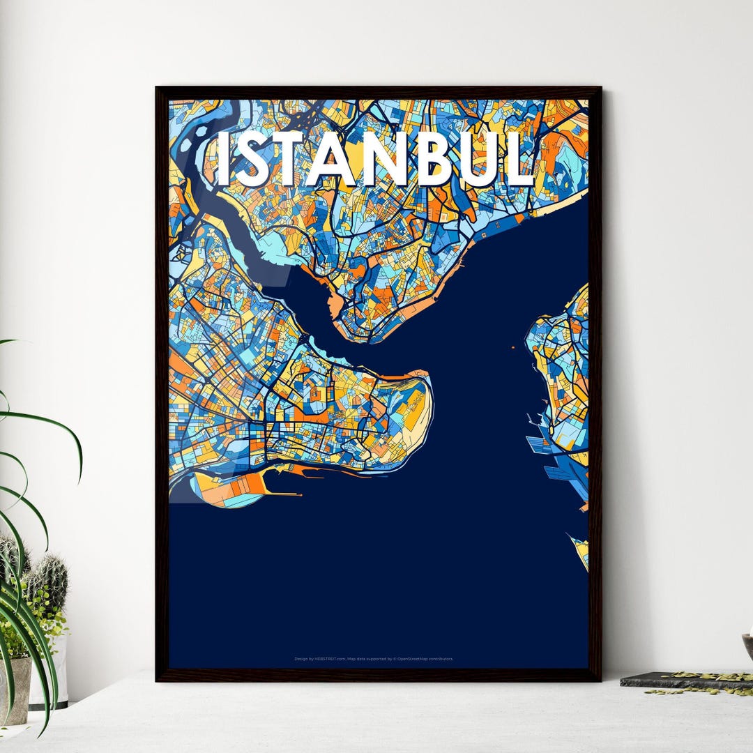 Istanbul Art Map Poster - Vibrant, Wall Decor for Home | Unique Gift ...