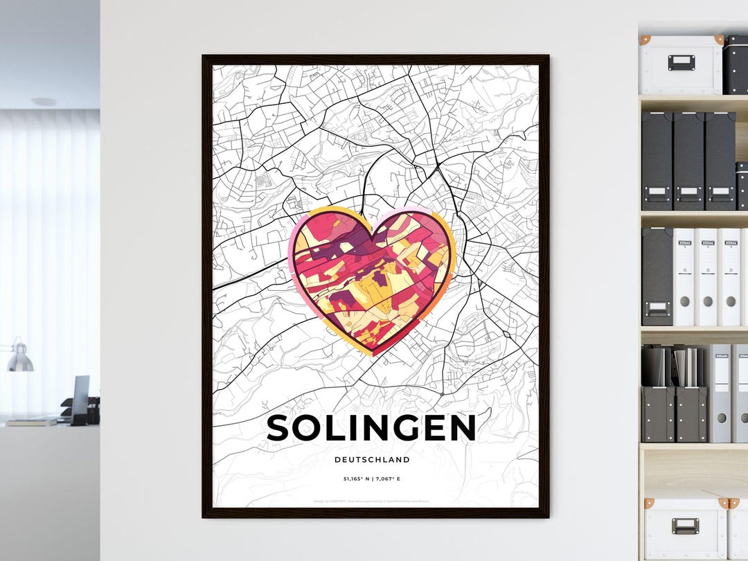 Vintage SOLINGEN GERMANY Map - Choose One of Three Styles ...