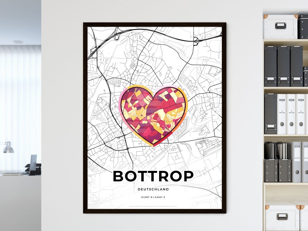 BOTTROP GERMANY Where It All Began Map Choose One of Three Styles ...