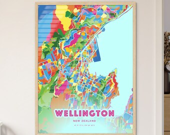 Wellington New Zealand Vintage Travel Poster - Etsy