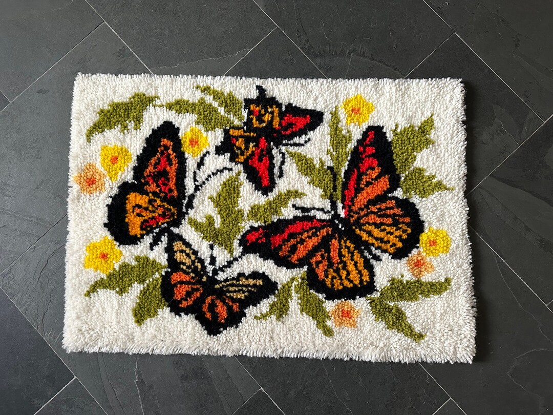 1970s Monarch Rug Wall Hanging - Etsy