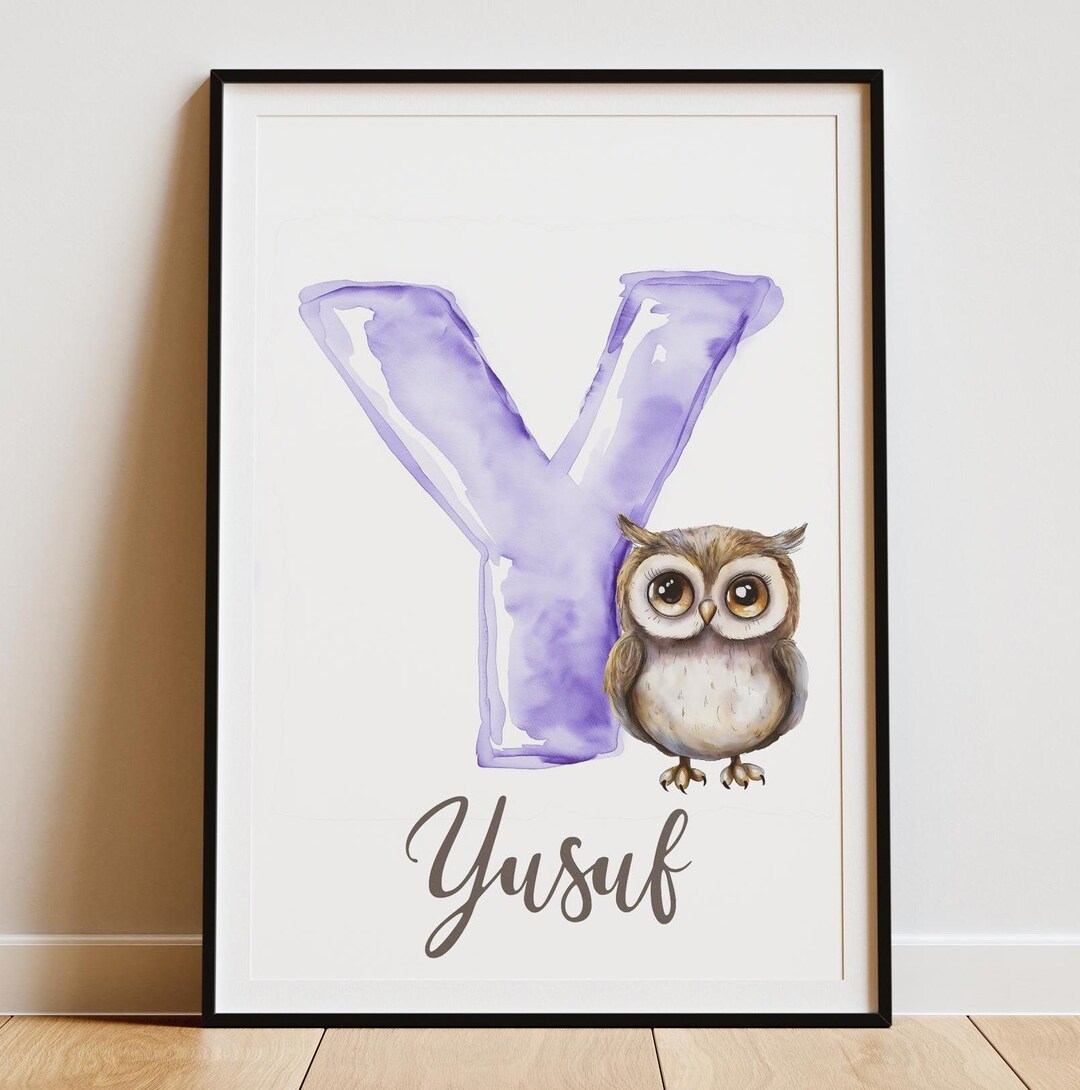 Letter Y Print Nursery - Letter Y Wall Art, Letter Nursery Poster ...