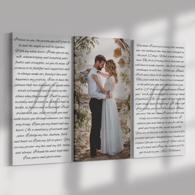 Wedding Vows Wall Art - Wedding Vows Canvas, His Vows Her Vows, Vows ...