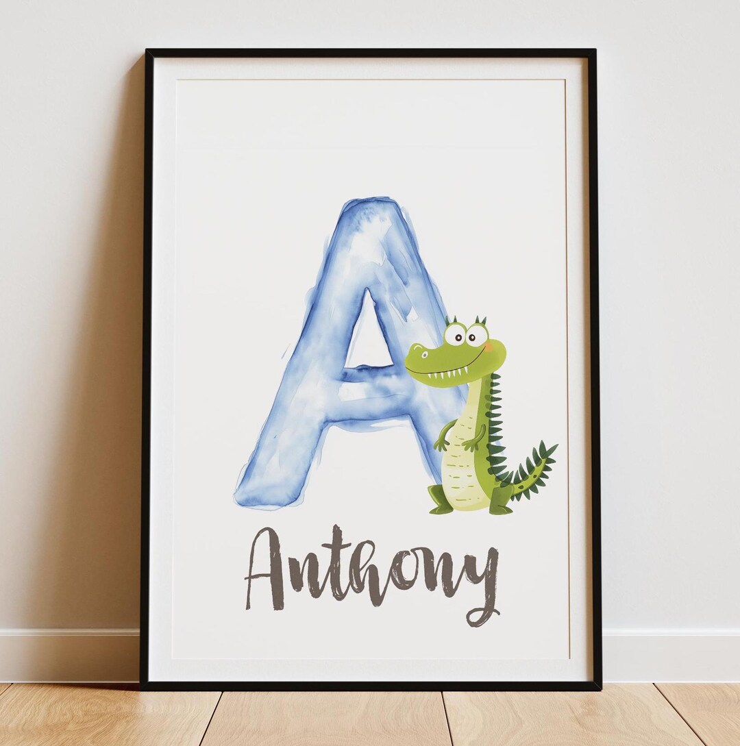 Letter A Nursery Print - Letter a Decor, Letter a Wall Art, Letter a ...