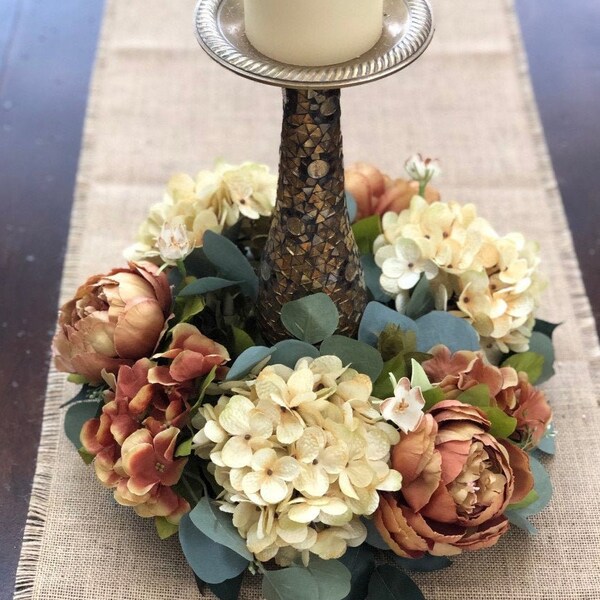 Floral Candle Ring - Etsy