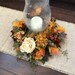 Fall Floral Candle Ring, Fall Candle Wreath, Mini Fall Wreath, Autumn ...