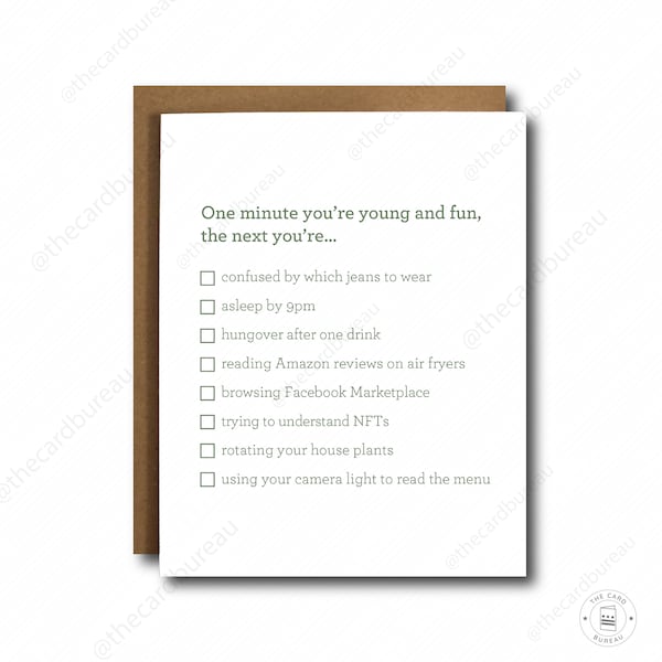 Funny Millennial Birthday Card - Etsy
