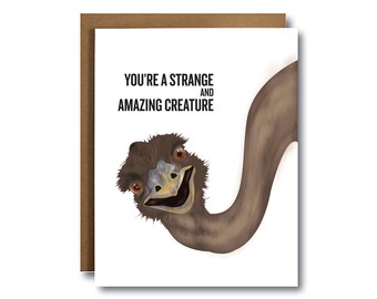 Emu Card - Etsy