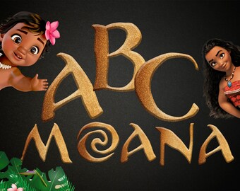 Moana font | Etsy