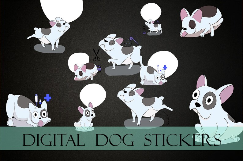 Digital Stickers PNG Dog Animal Clipart Goodnotes Notability for ...