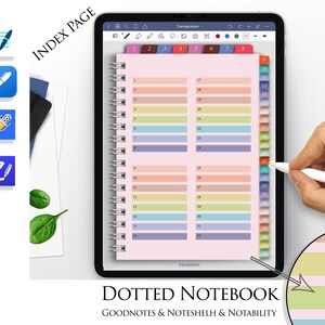 Pink Dotted Notebook Goodnotes Template Digital Journal Hyperlinked ...