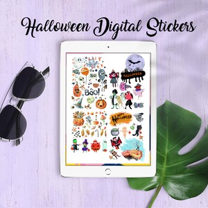 Digital Halloween Stickers Kit for iPad Goodnotes Scrapbooking and ...
