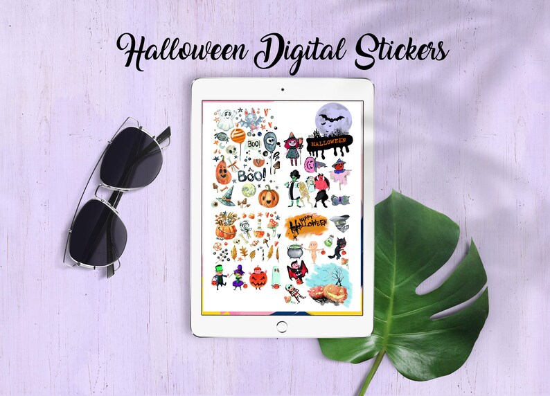 Digital Halloween Stickers Kit for Ipad Goodnotes Scrapbooking | Etsy