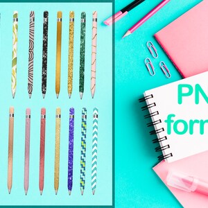 Digital Apple Pencil Stickers Scrapbooking Planning Template Sticker ...