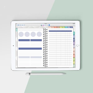 Goodnotes Pages Template Digital Paper Financial Bills Tracker Spending ...