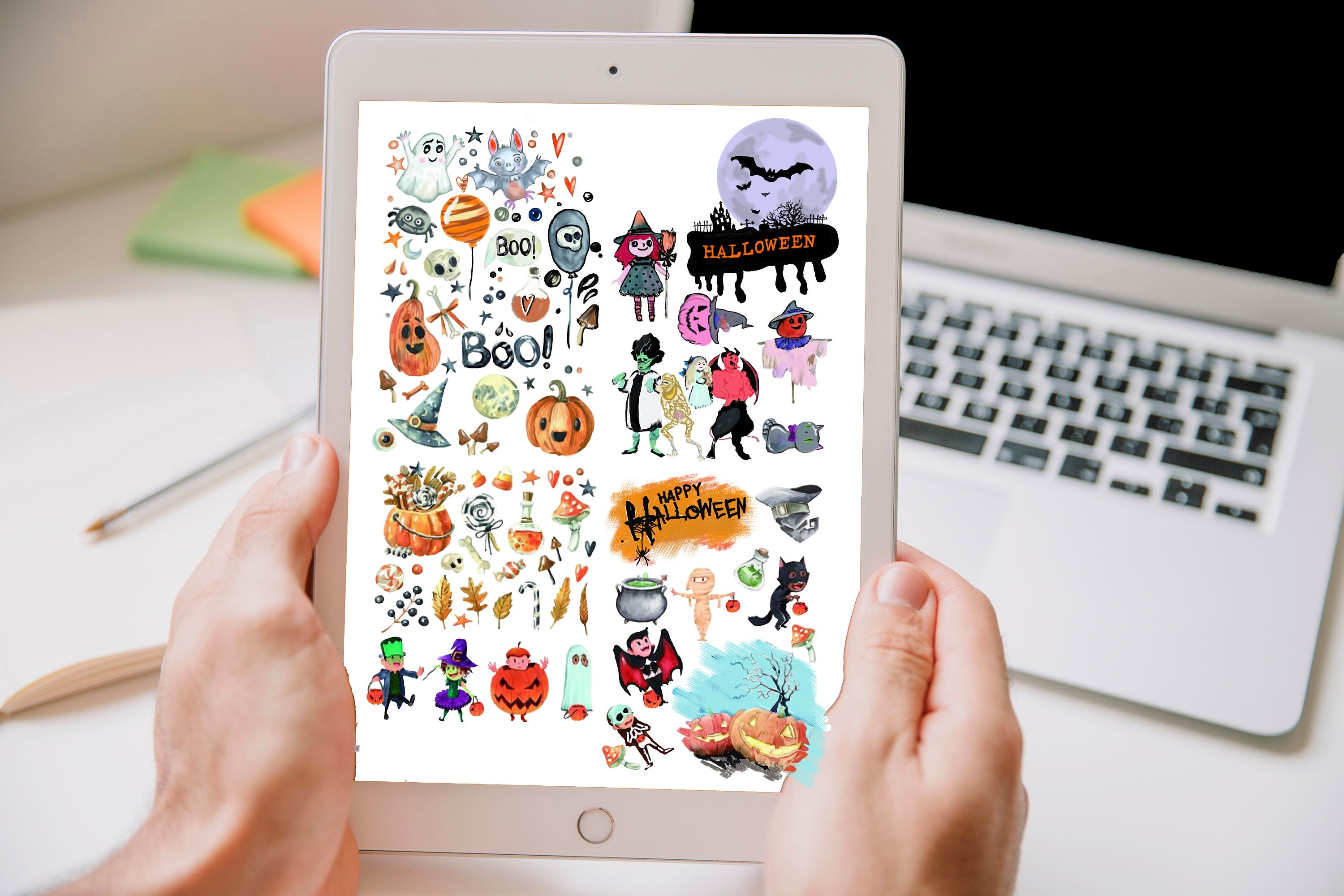 Digital Halloween Stickers Kit for Ipad Goodnotes Notability - Etsy