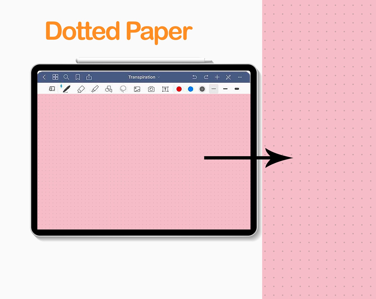 Dotted Digital Colorful Page Paper Template Goodnotes | Etsy