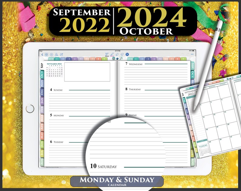 Digital PDF Weekly Planner for Ipad Pro Air Mini - Etsy