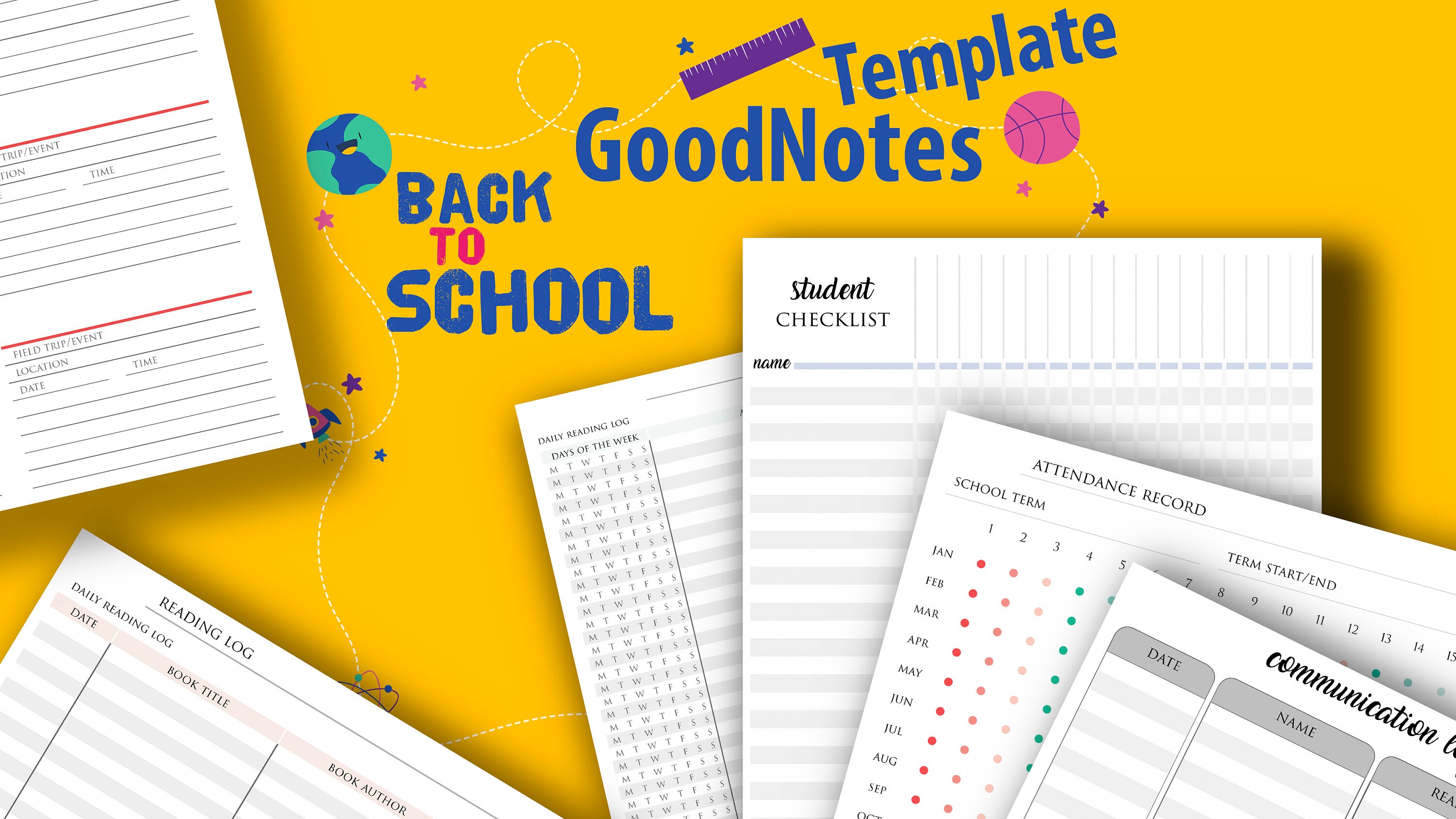 Teacher Goodnotes Template Student Check List Notability | Etsy