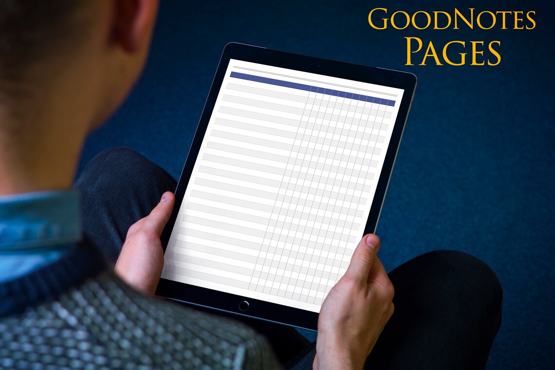 Goodnotes Pages Template Digital Paper Financial Bills Tracker | Etsy