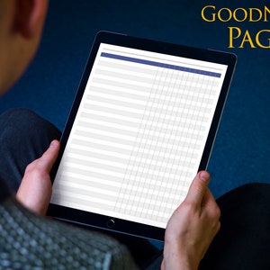 Goodnotes Pages Template Digital Paper Financial Bills Tracker Spending ...