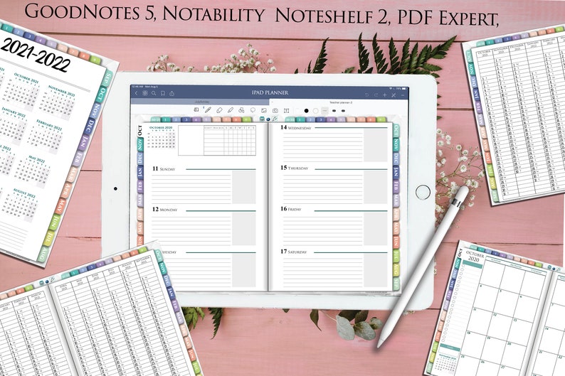 Digital PDF Weekly Planner for iPad pro air mini | Etsy