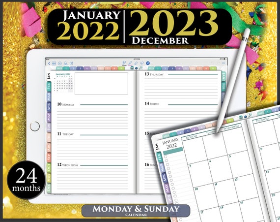 Digital PDF Weekly Planner for Ipad Pro Air Mini | Etsy