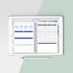 Goodnotes Pages Template Digital Paper Financial Bills Tracker Spending ...