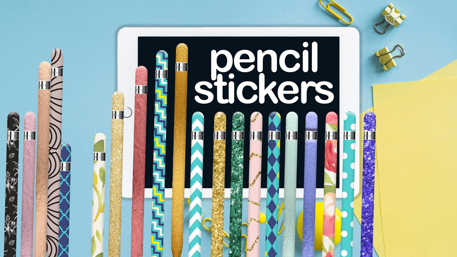 Digital Apple Pencil Stickers Scrapbooking Planning Template - Etsy