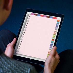 Pink Dotted Notebook Goodnotes Template Digital Journal Hyperlinked ...