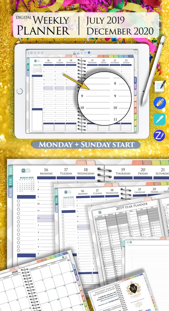 Goodnotes Calendar Template 2018 Master Template