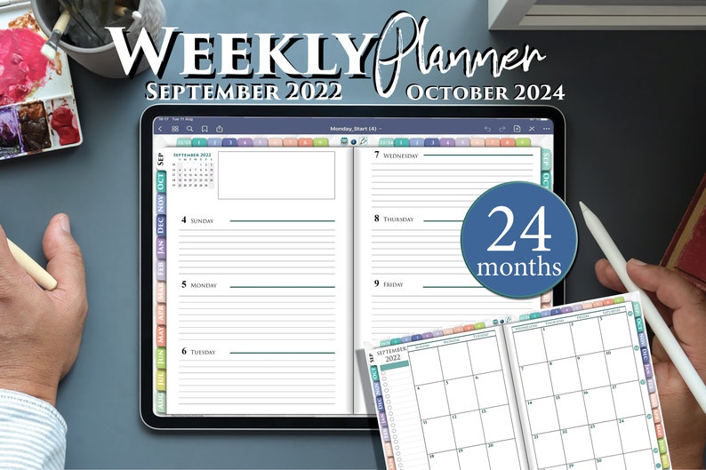 Digital PDF Weekly Planner for Ipad Pro Air Mini - Etsy