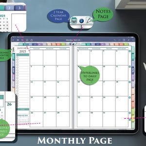 Rainbow Digital Diary Year Planner for 2025 2026 Daily Goodnotes ...