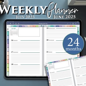 Digital PDF Weekly Planner for iPad Pro Air Mini - Etsy