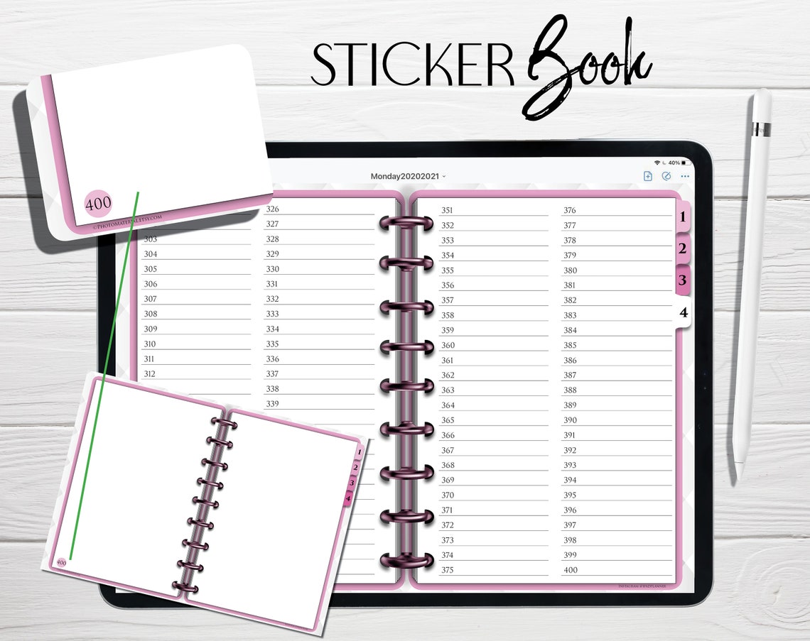 Digital Stickers Book for Sticker Album for GoodNotes | Etsy