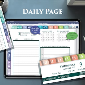 Digital Lesson Planner Academic Daily Weekly Teacher Notebook - Etsy