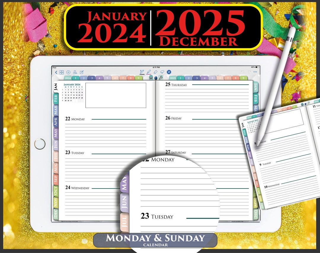 2024 2025 Digital Weekly Planner for Goodnotes, Notability and ...
