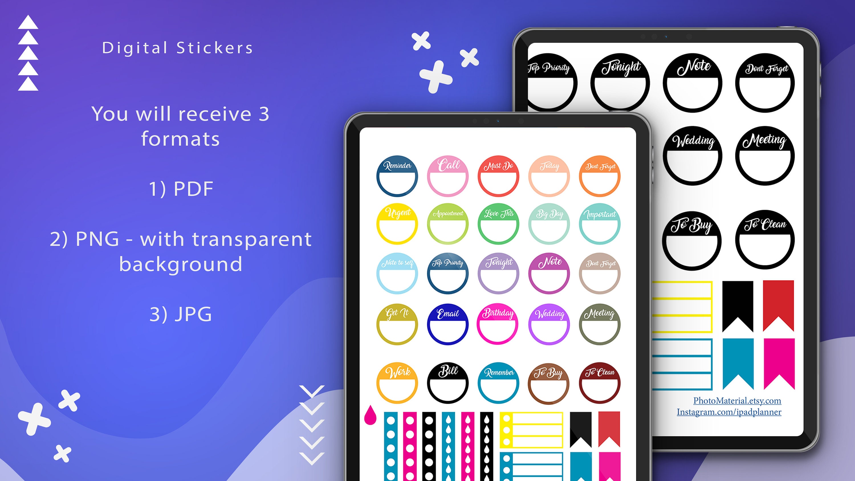 Digital Reminder Stickers for GoodNotes Notability Noteshelf | Etsy